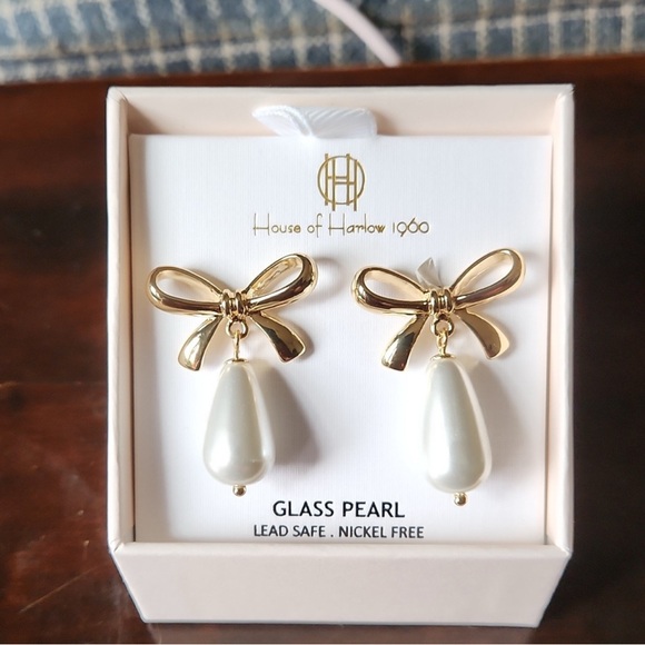 House of Harlow 1960 | Jewelry | House Of Harlow 96 Gold Tone Bow Glass ...